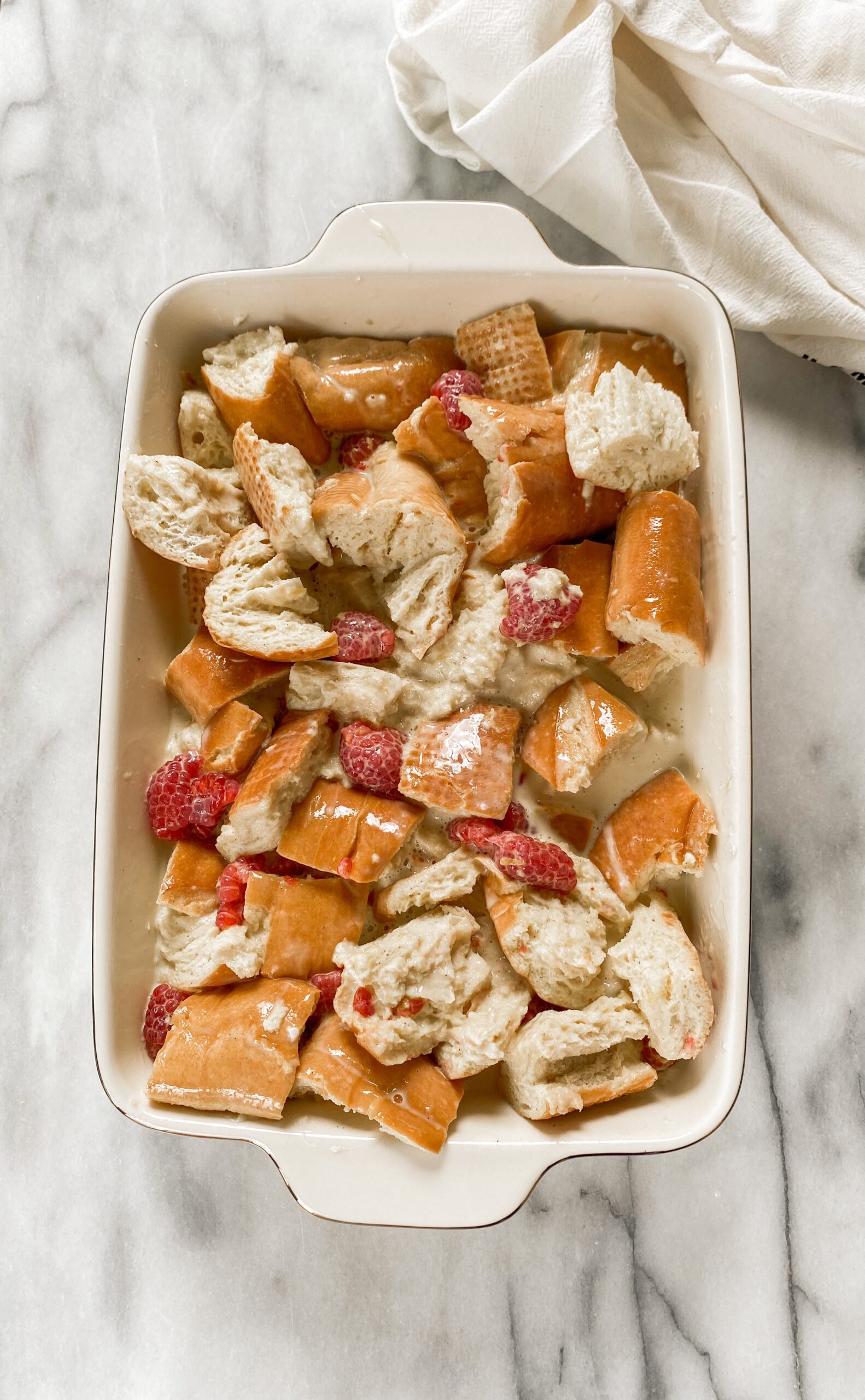 Raspberry-Lemon Breakfast Strata - Rachel Dodge