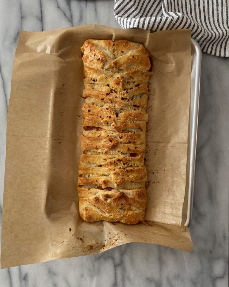 Make a Simple Braided Crescent Calzone - Rachel Dodge