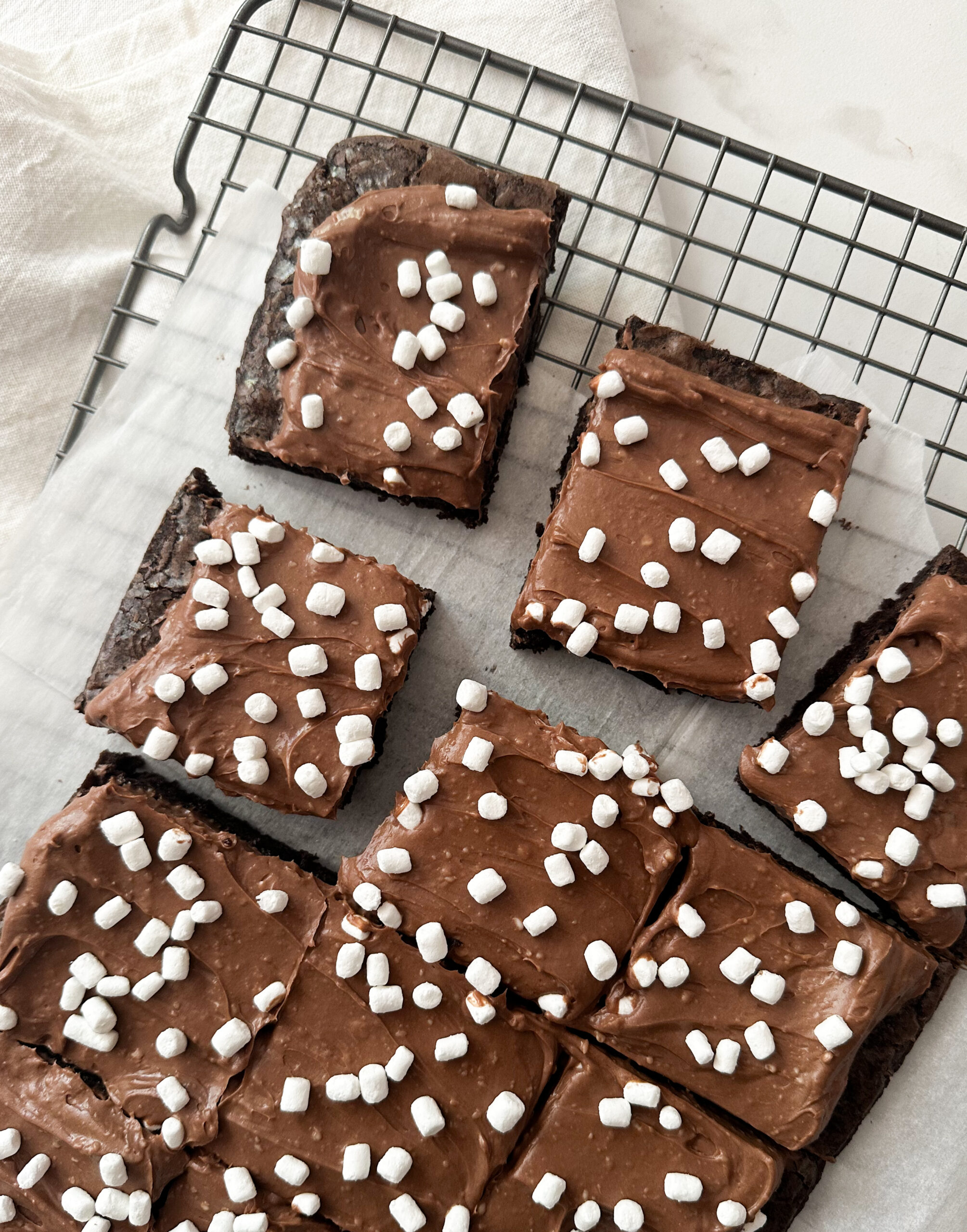 Festive Frozen Hot Chocolate Brownies Recipe - Rachel Dodge